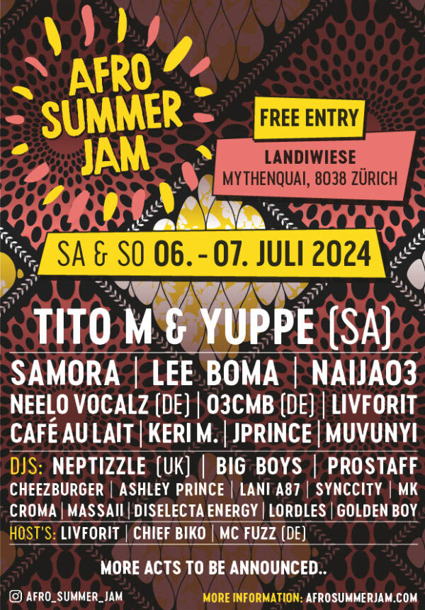Line up - Afro Summer Jam 2024 - Openair in Zürich